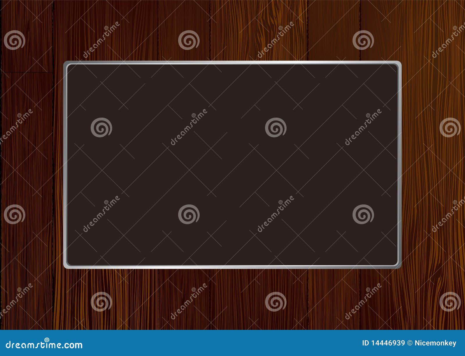 Dark wood frame stock vector. Illustration of brown, construction ...