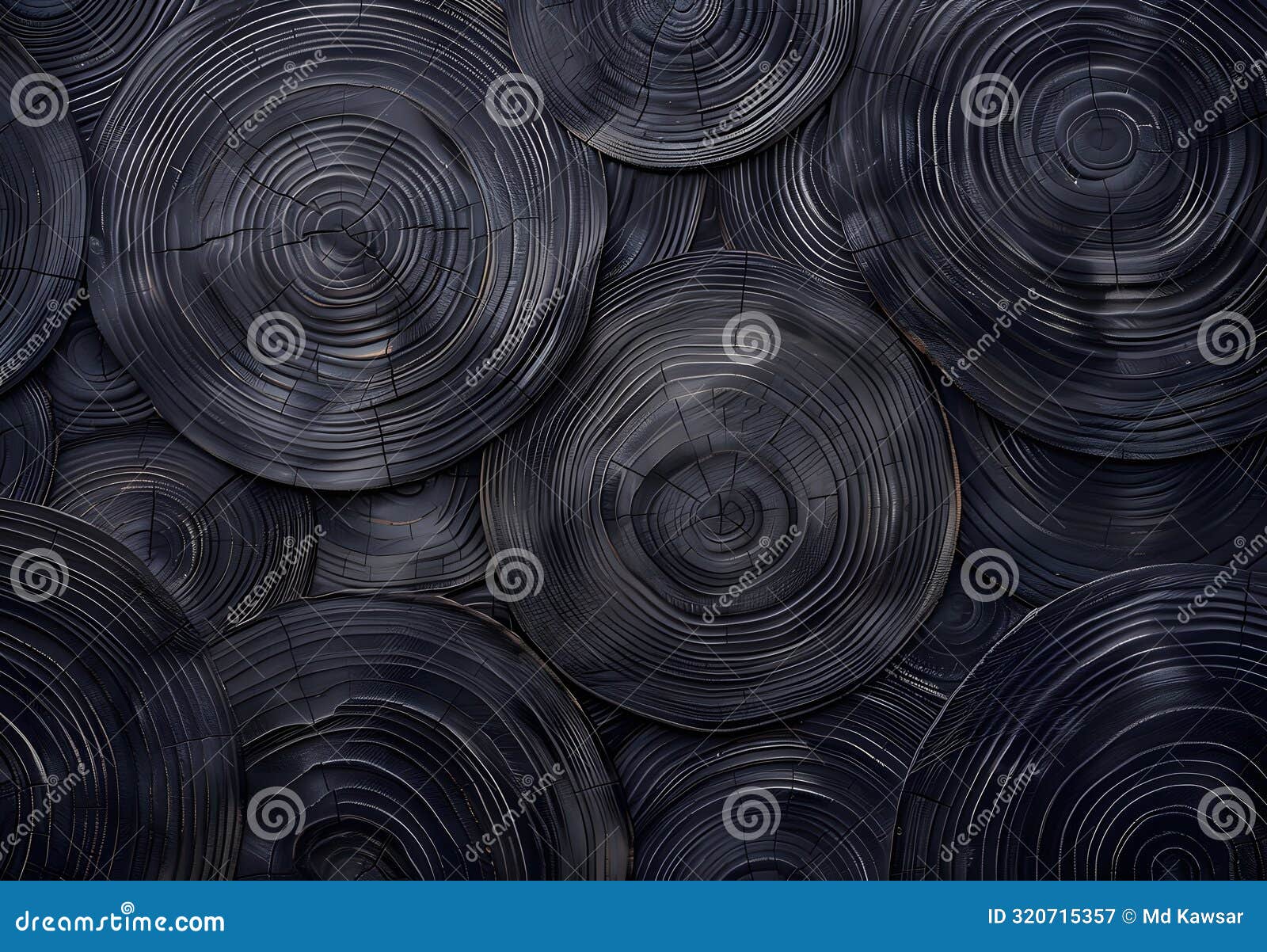 Dark Wood Grain Pattern, Circular Texture Background Stock Illustration ...