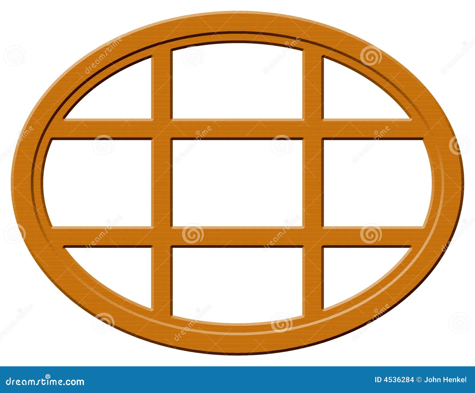 Dark Wood Oval Window stock illustration. Illustration of residential ...
