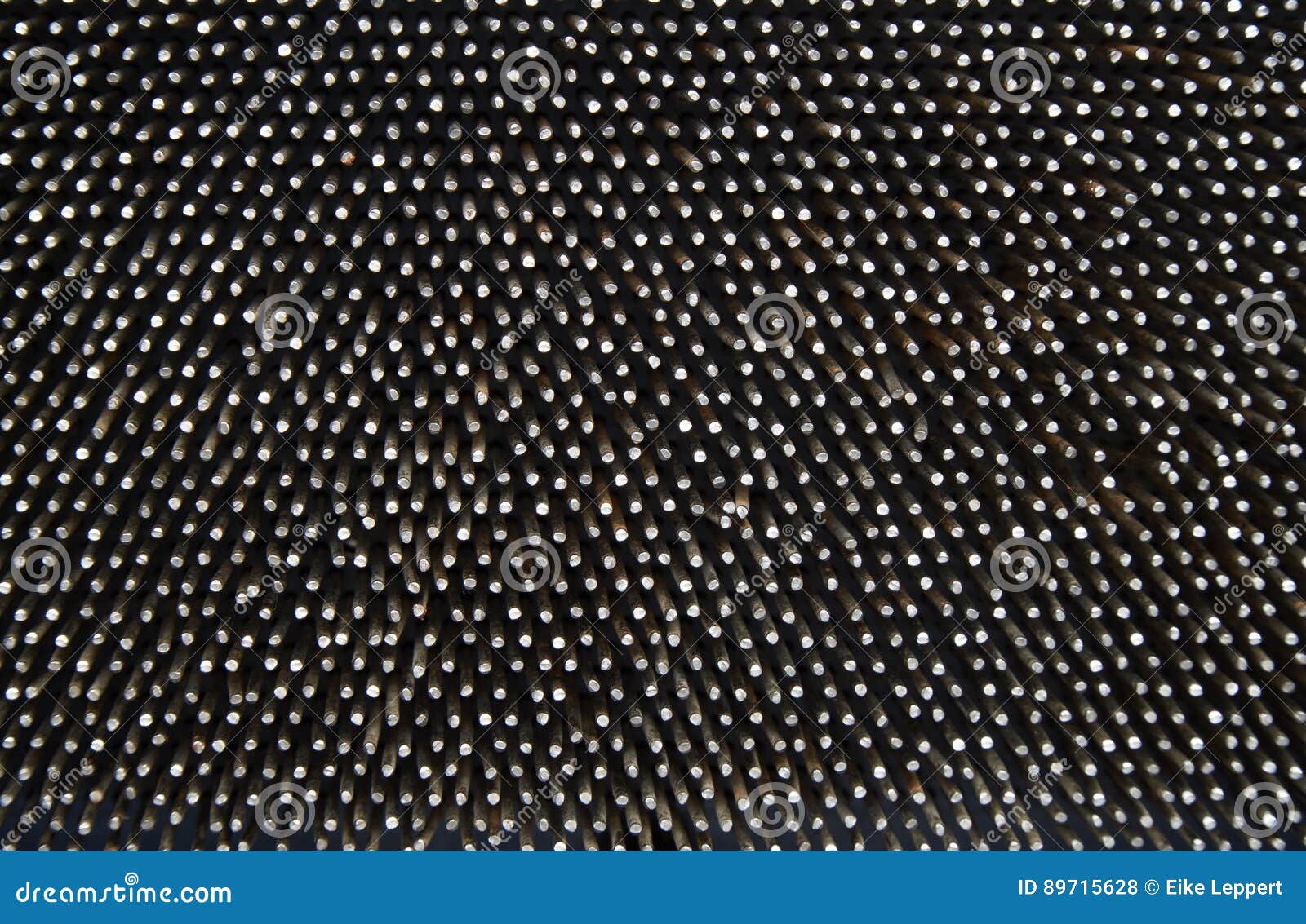 Dark Worn Rusty Metal Nails Texture Background. Stock Photo - Image of ...