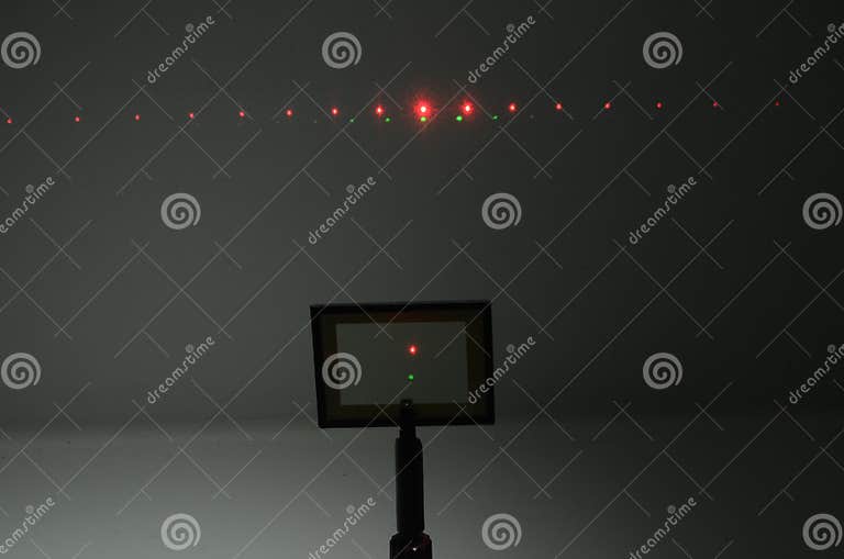 An Optical Grid Causes Interference in Two Laser Beams Stock Photo ...
