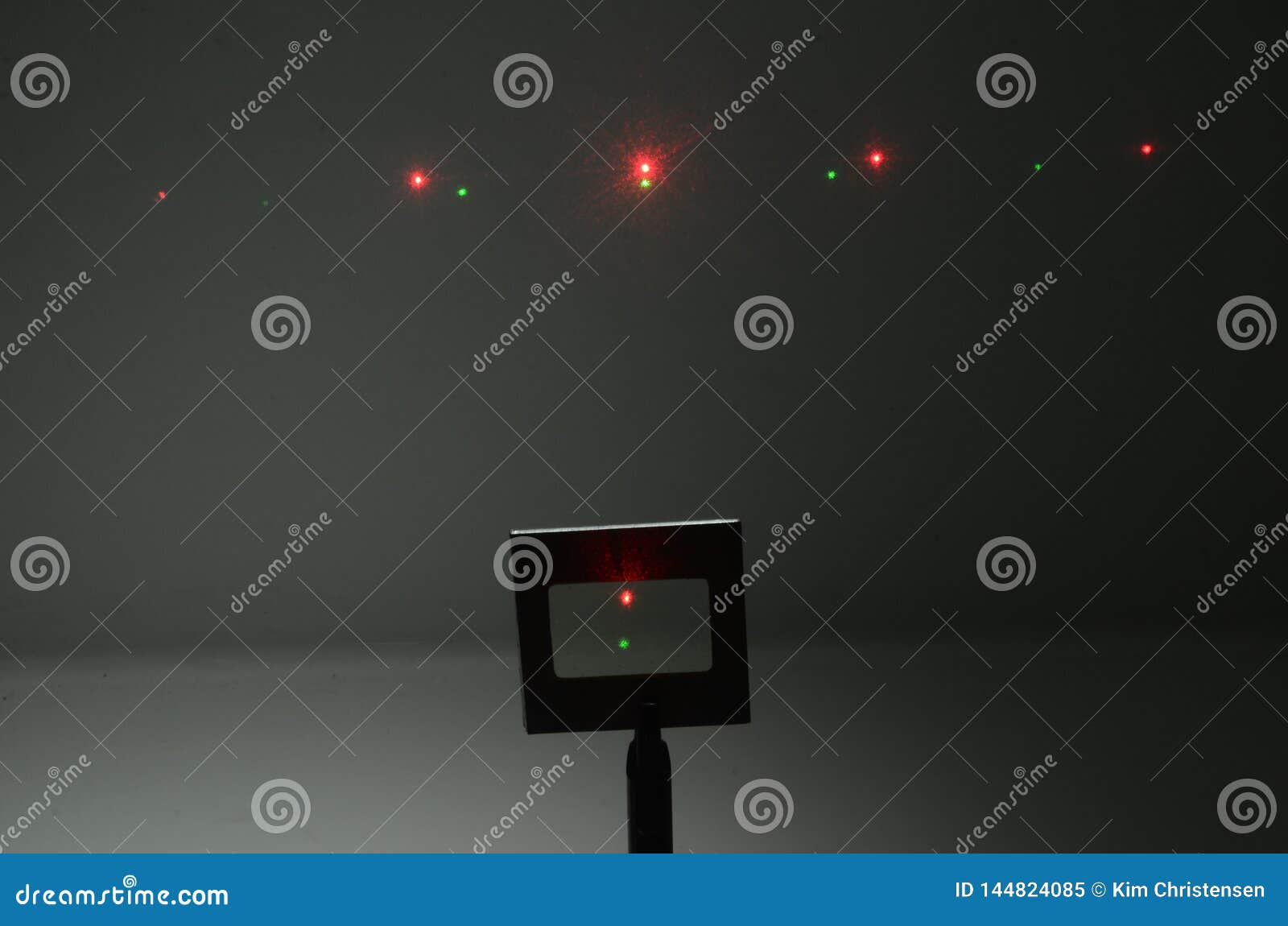 An Optical Grid Causes Interference in Two Laser Beams Stock Image ...