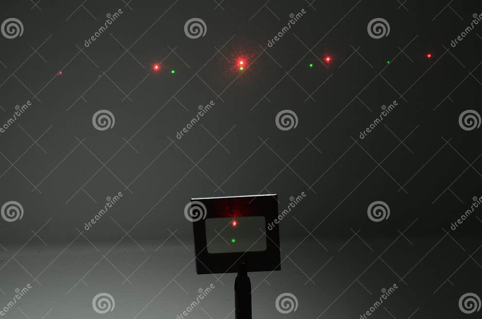 An Optical Grid Causes Interference in Two Laser Beams Stock Image ...