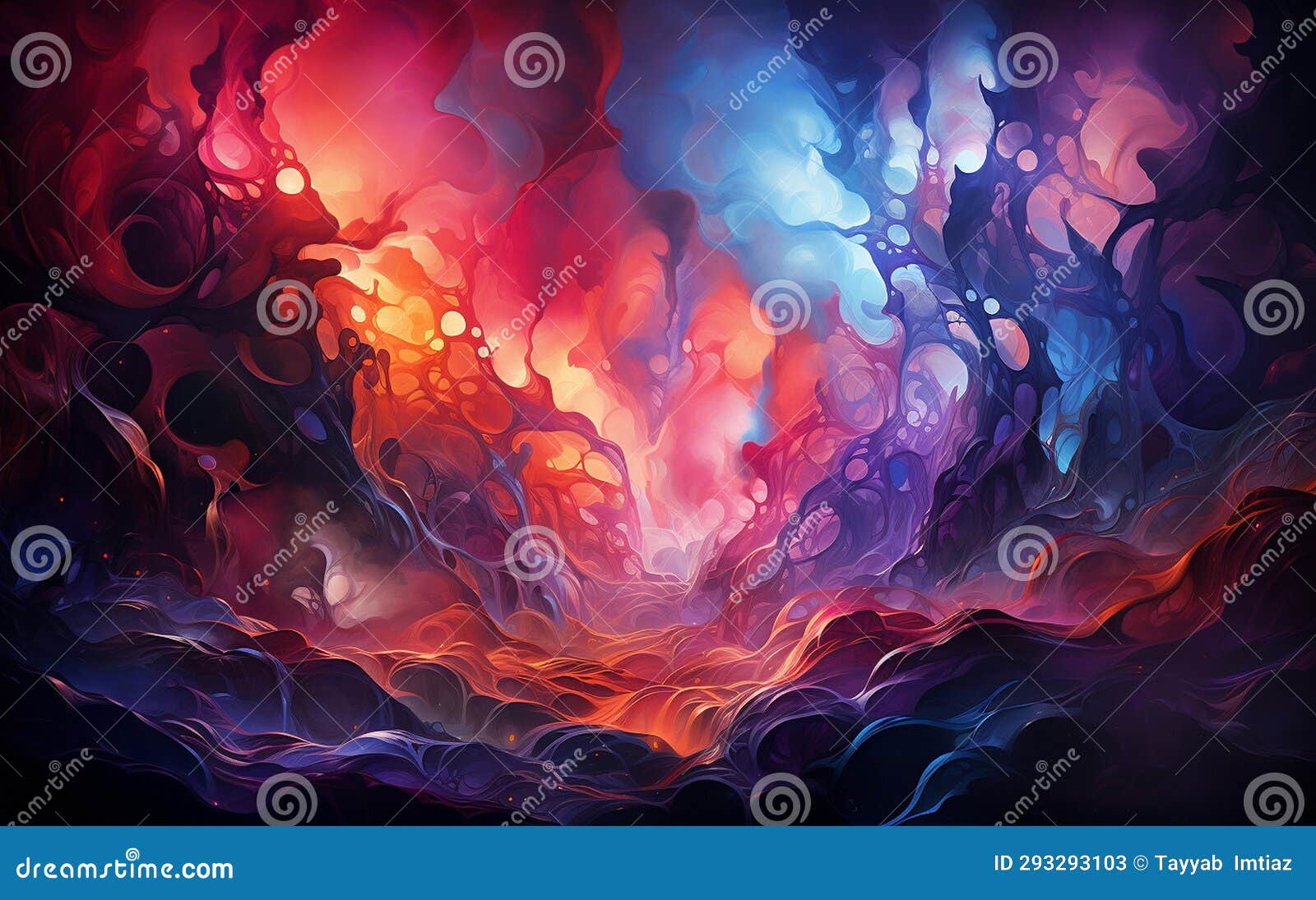 "Darkly Psychedelic Abstract Art From Quantum Realms" Generative AI ...