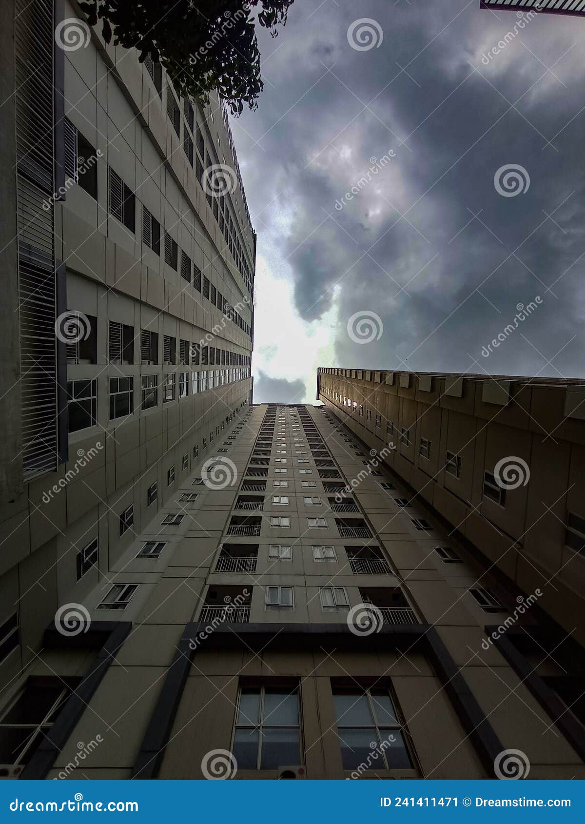 Darkness Behind the Building City Stock Image - Image of light ...