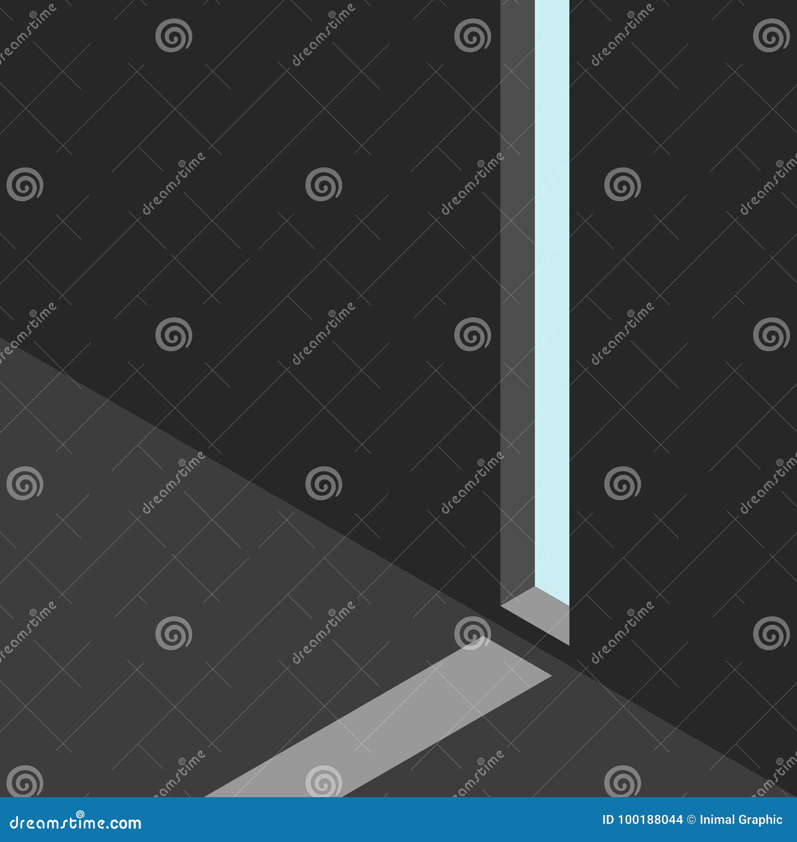 Darkness, Wall, Slit, Light Stock Vector - Illustration of freedom ...