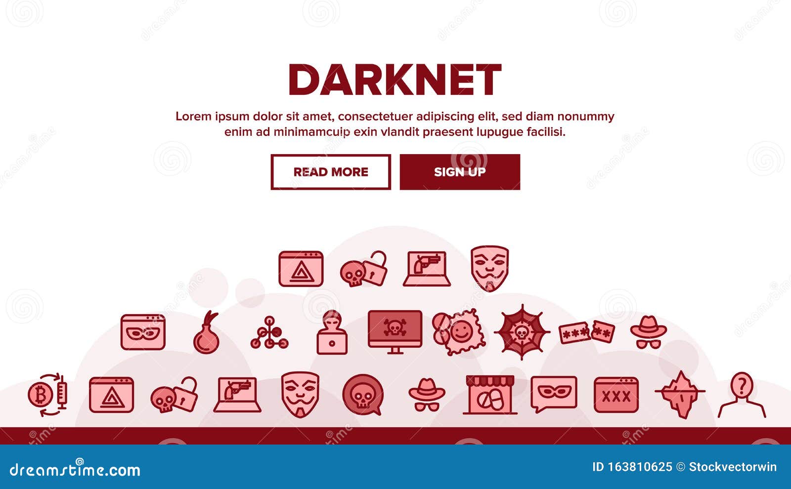 Darknet Landing Header Vector Stock Vector - Illustration of details ...