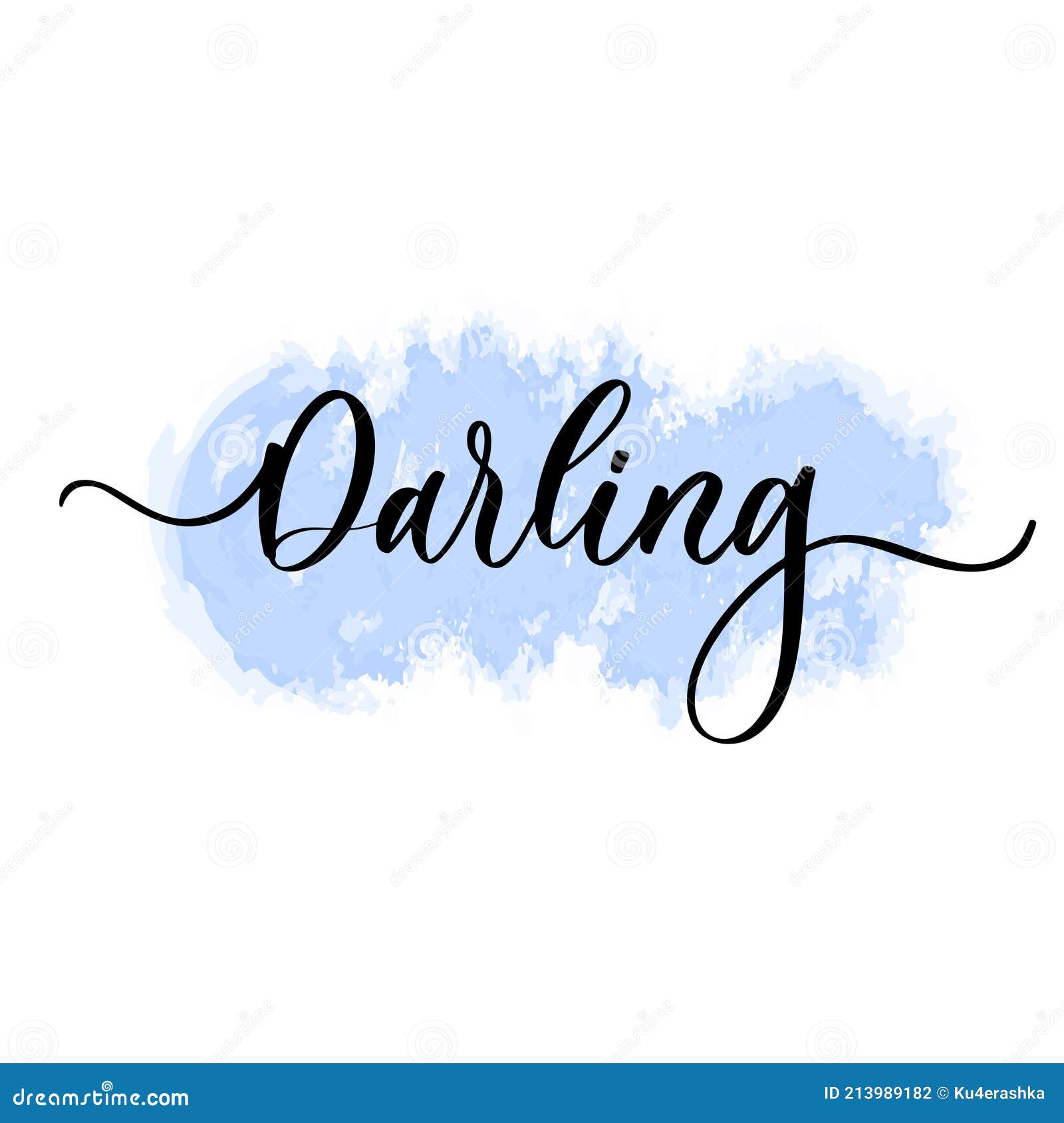 Darling - Hand Drawn Calligraphy Inscription Stock Vector ...