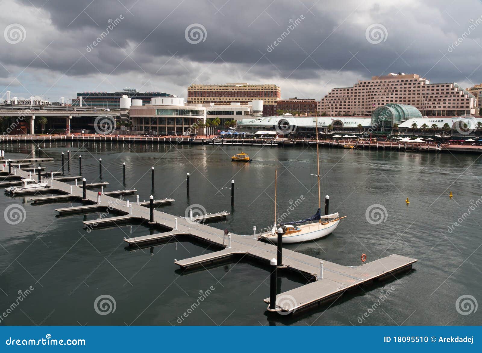 Darling Harbour stock photo. Image of precinct, clouds - 18095510