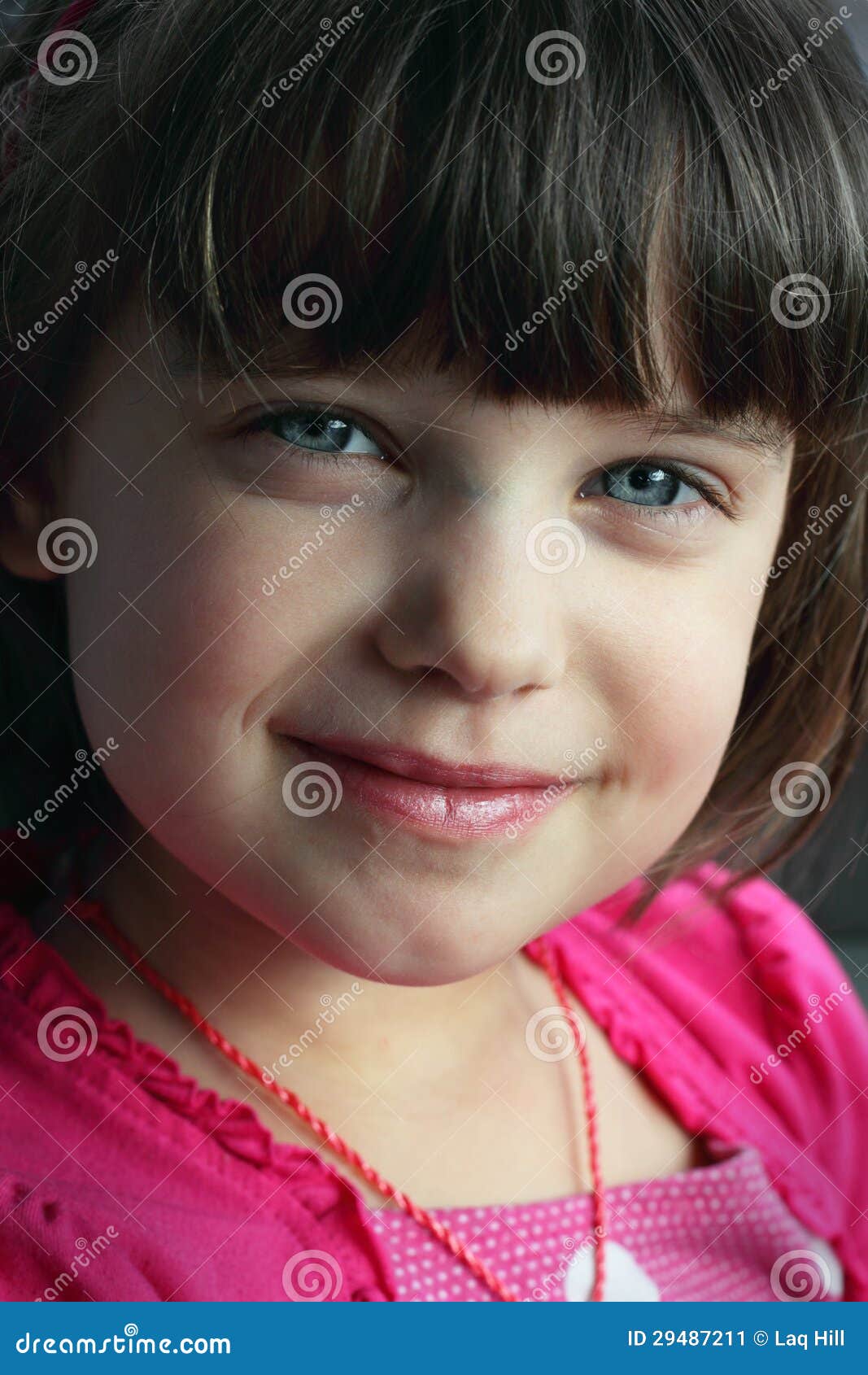 Darling Little Girl In Polka Dot Dress Royalty-Free Stock Photo ...