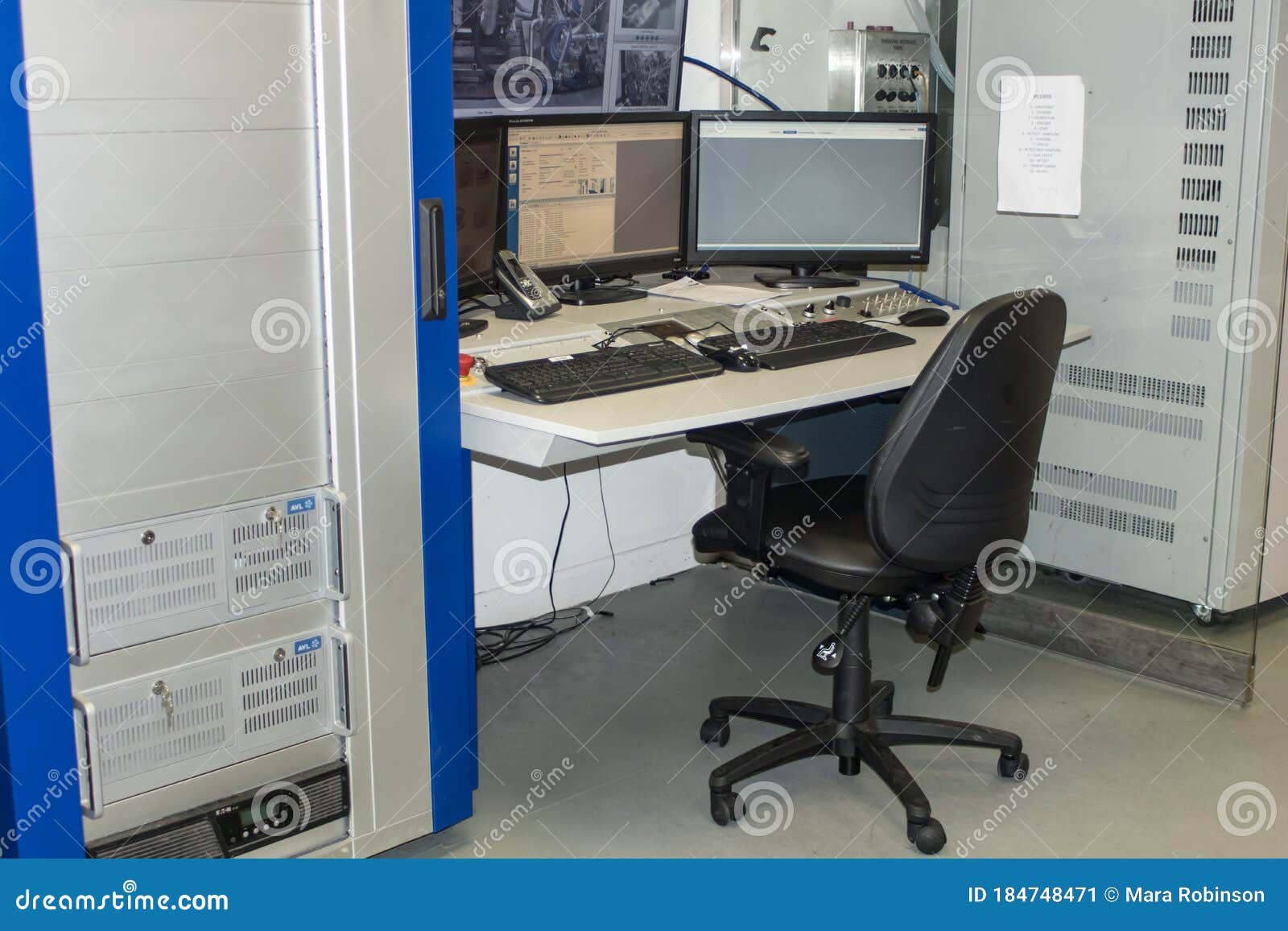 Computerised Electronic Control Workstation Inside a Factory of ...