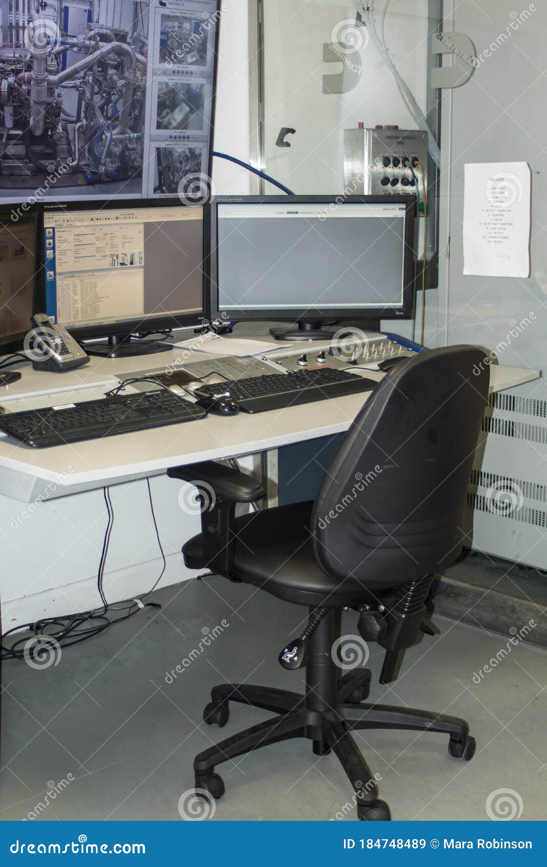 Computerised Electronic Control Workstation Inside a Factory of ...