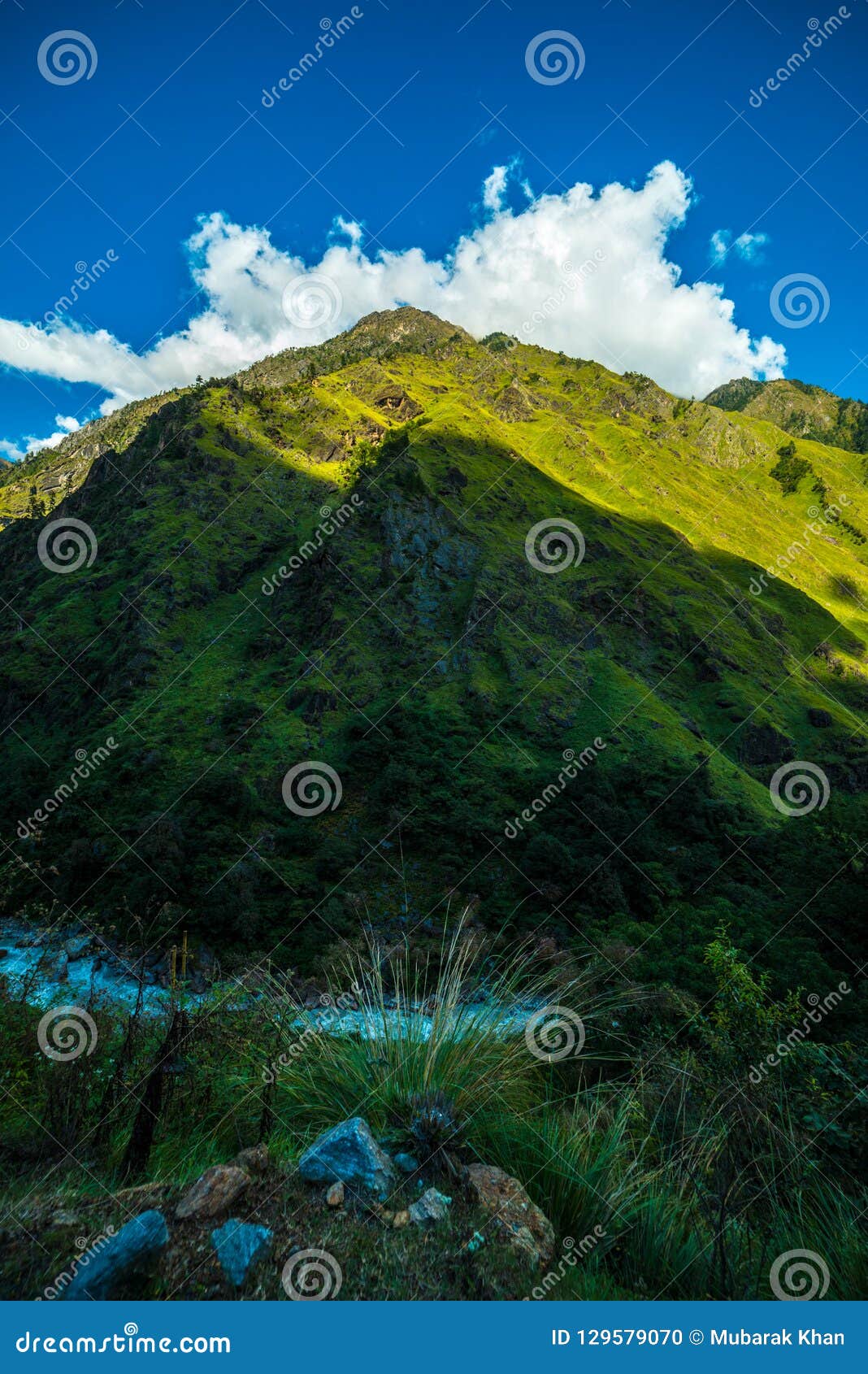 Darma Valley in Himalayas stock photo. Image of nepal - 129579070