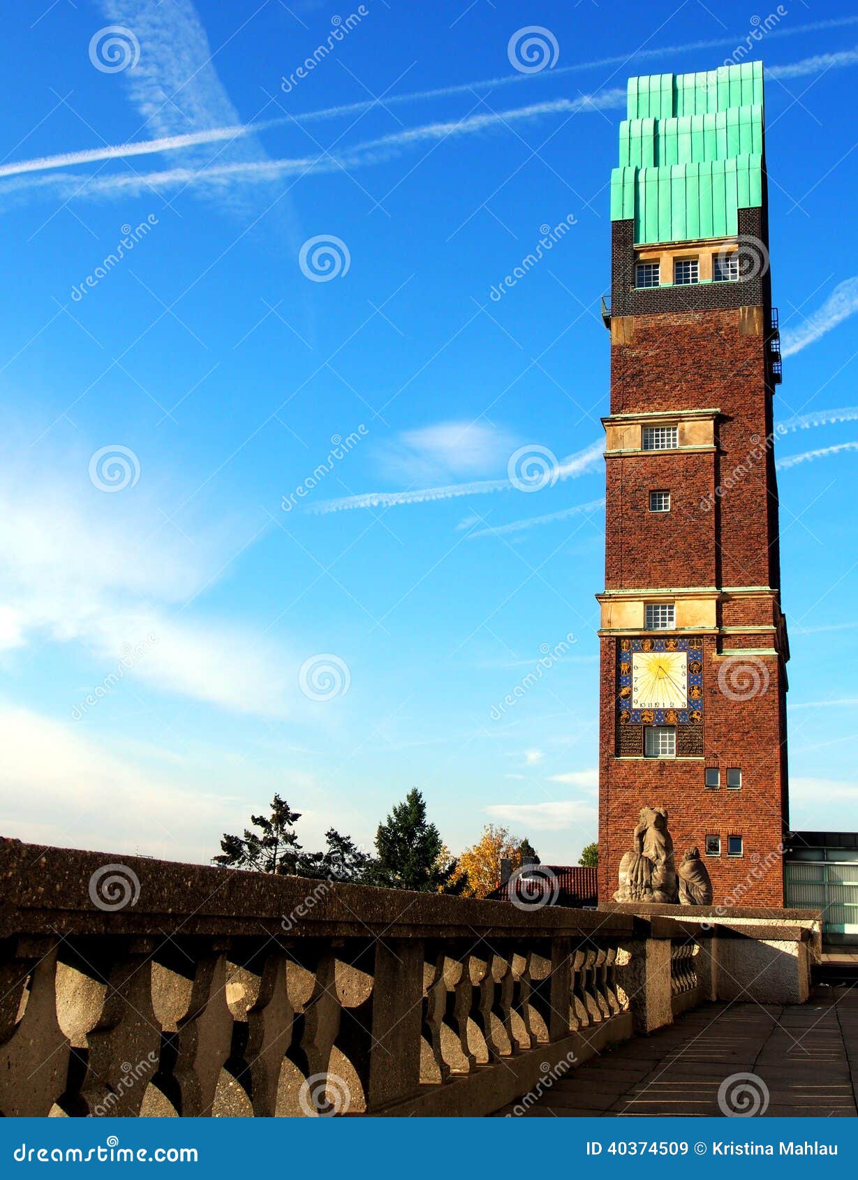 Darmstadt: Wedding Tower on Mathildenhoehe Stock Image - Image of city ...