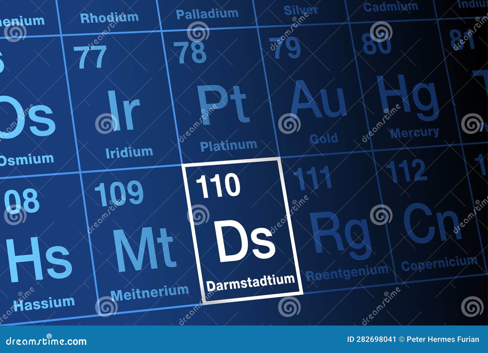 Darmstadtium Periodic Table Of Elements Stock Image | CartoonDealer.com ...