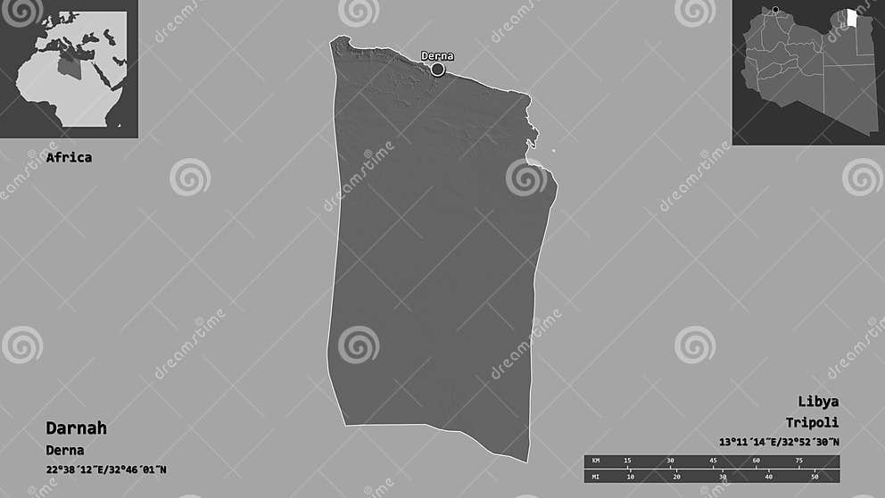Darnah, District of Libya,. Previews. Bilevel Stock Illustration ...