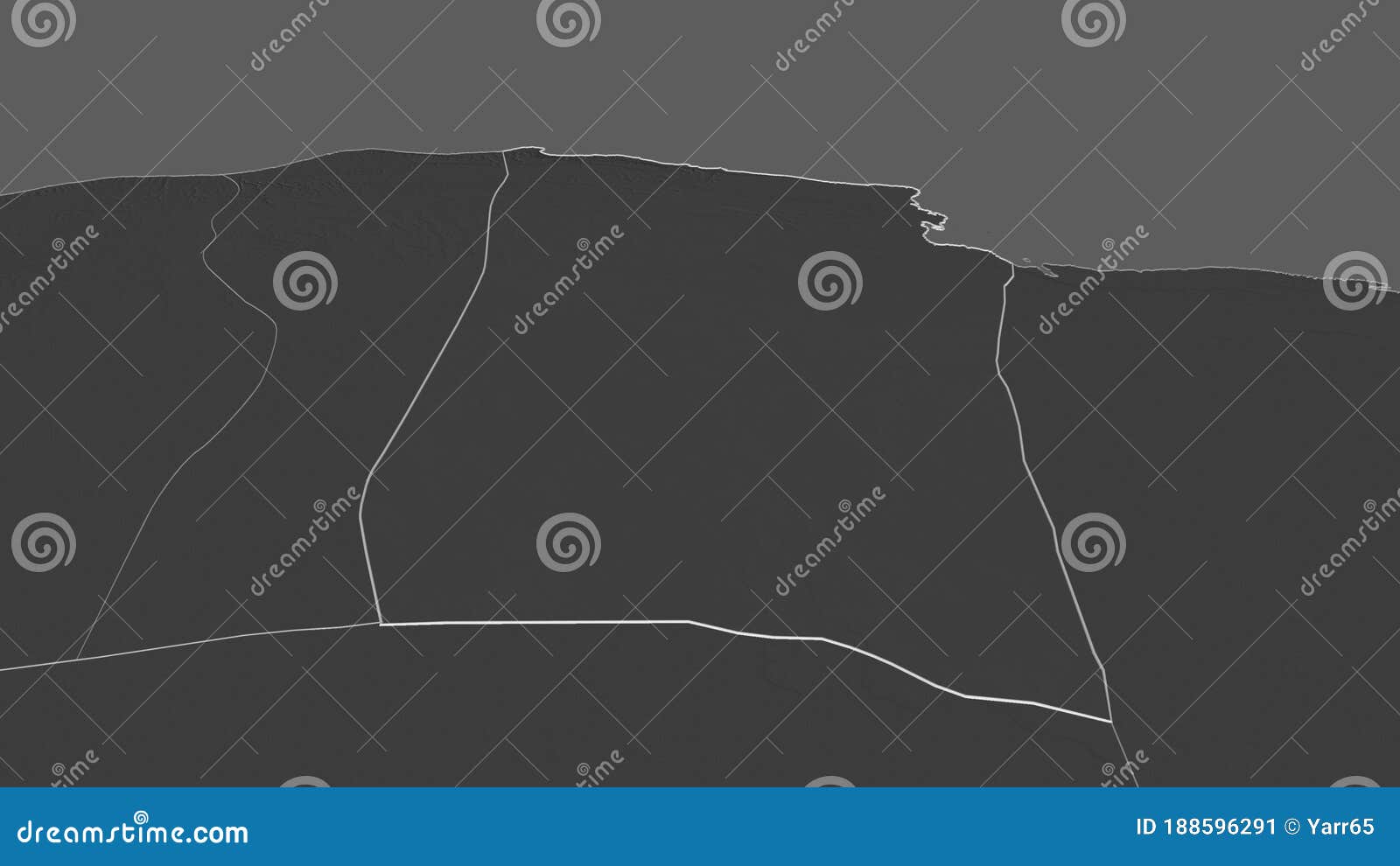 Darnah, Libya - Outlined. Bilevel Stock Illustration - Illustration of ...