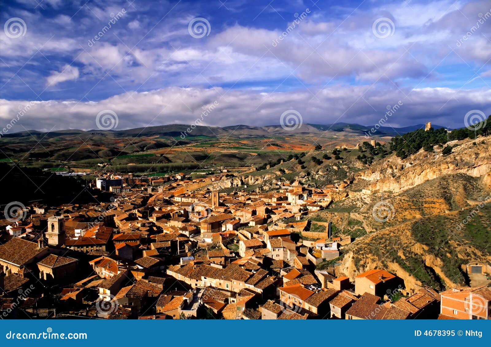 Daroca stock image. Image of orange, spain, aragon, houses - 4678395