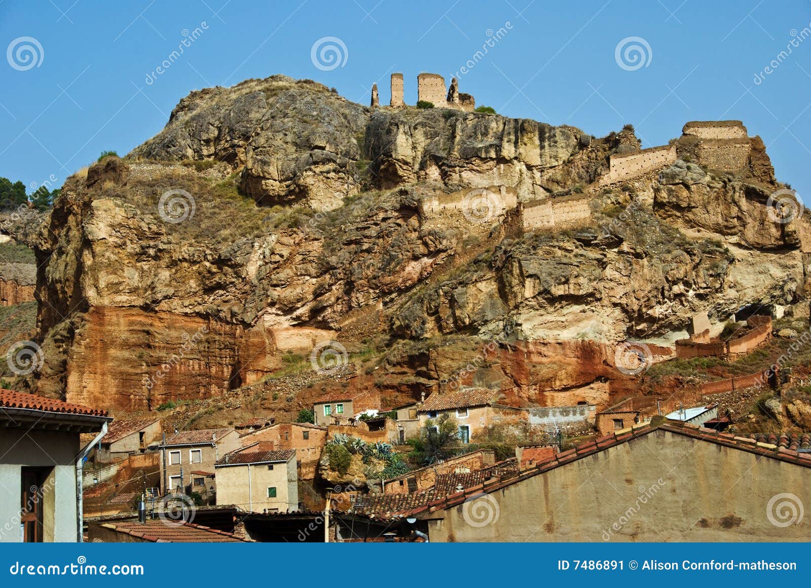 Daroca, Spain stock image. Image of fort, city, horizontal - 7486891