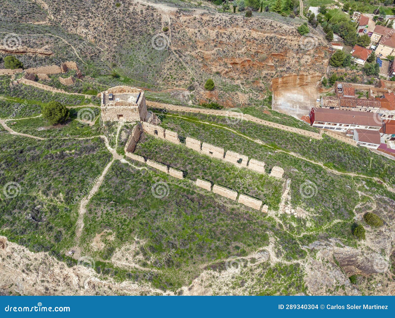 Daroca Zaragoza Remains of the Castle Stock Photo - Image of preserve ...