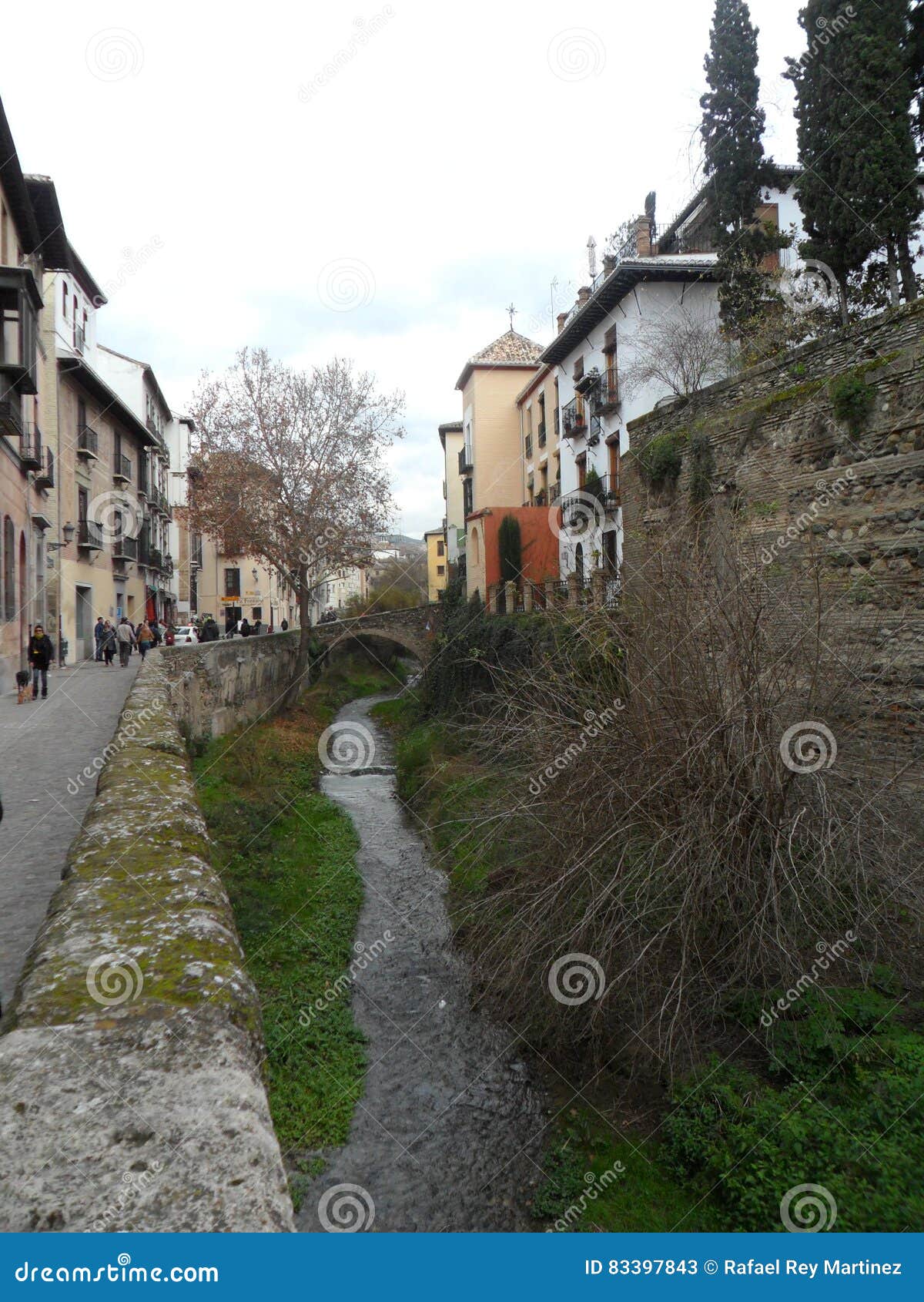 Darro River- Albayzin-Granada-Spain Editorial Stock Photo - Image of ...