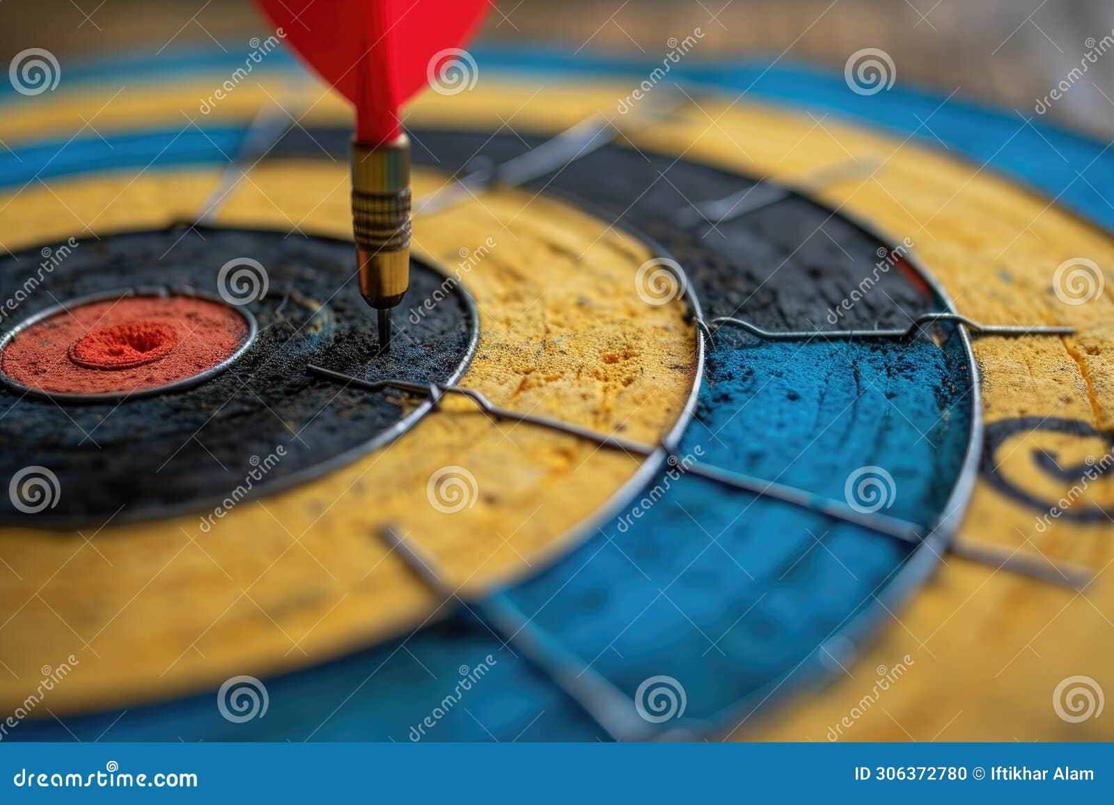 A Dart Accurately Hitting the Center of a Target with Precision and ...