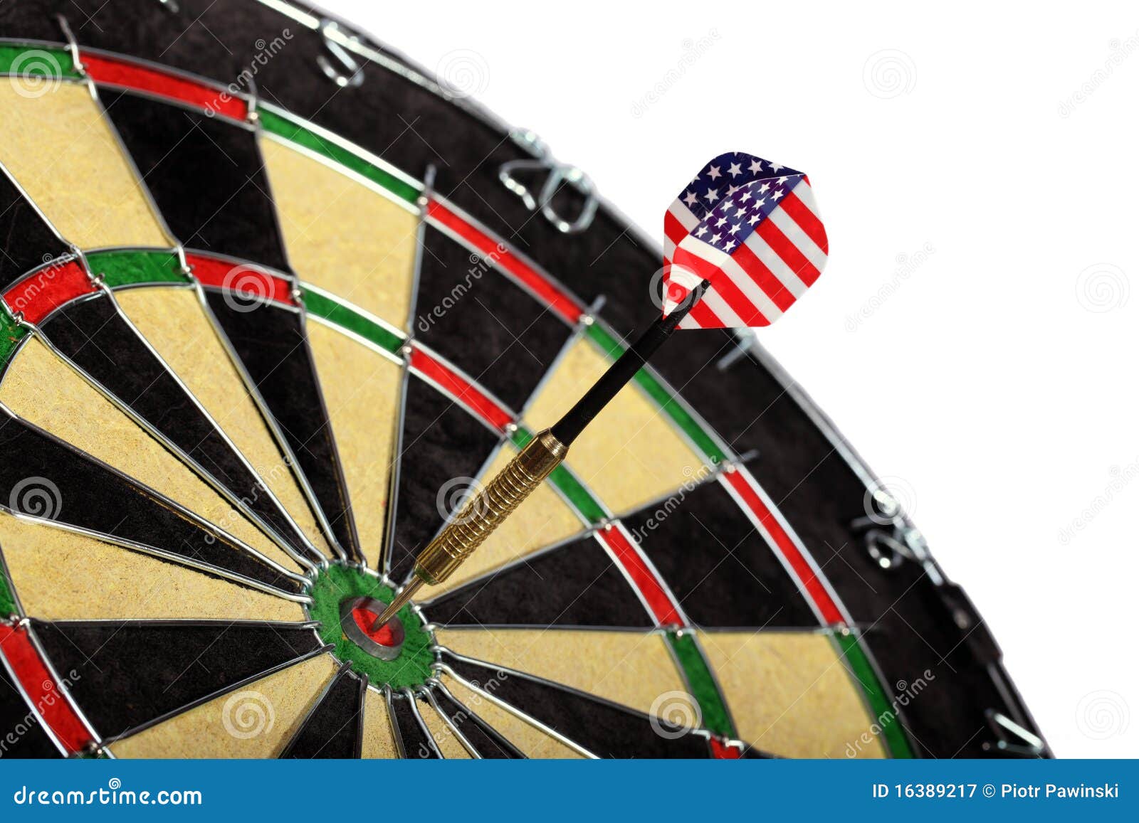 Dart with the American Flag Hitting a Target Board Stock Image - Image ...