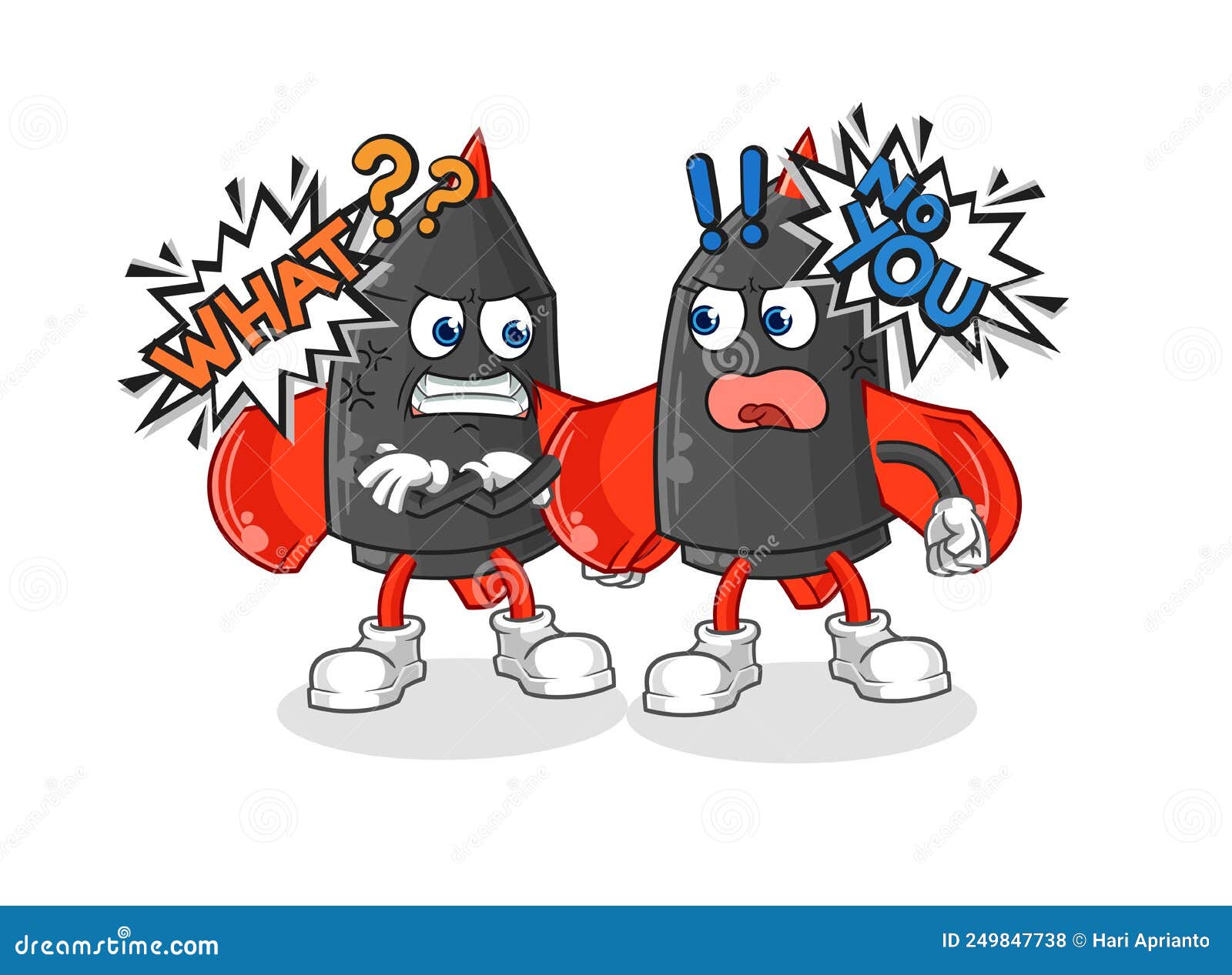Dart Arguing Each Other Cartoon Vector Stock Vector - Illustration of ...