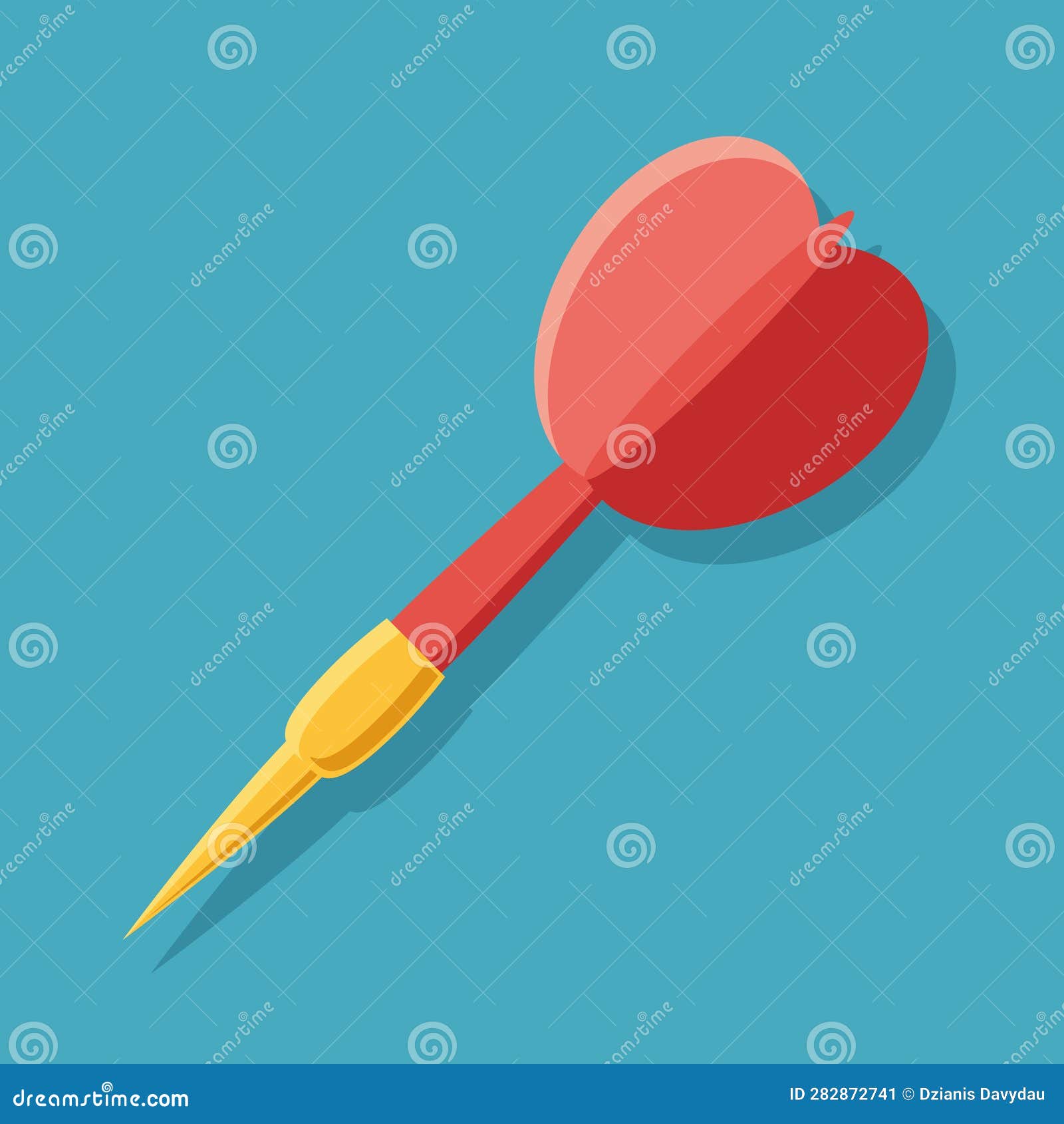 Dart Arrow Flat Style Icon Vector Illustration Stock Vector ...