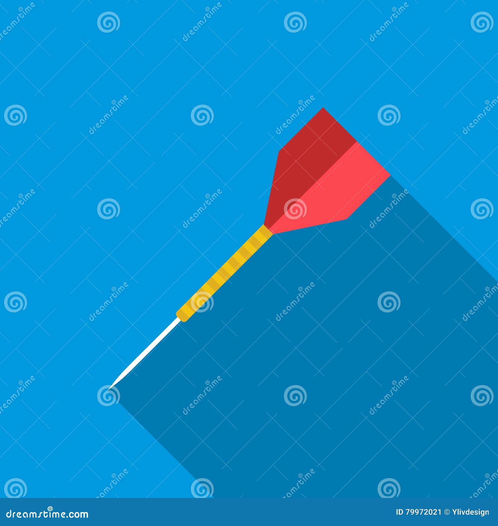 Dart Arrow Icon, Flat Style Cartoon Vector | CartoonDealer.com #79972021