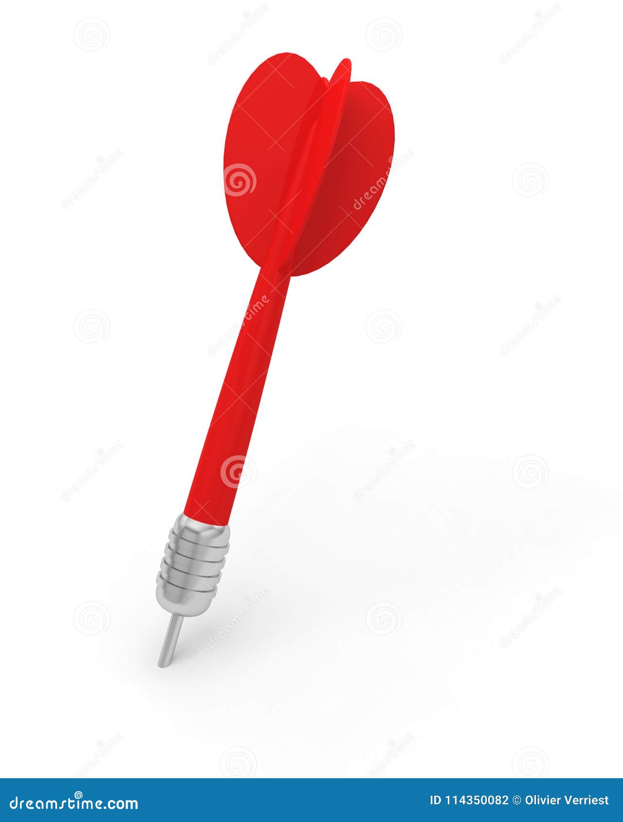 Red Arrow Dart Object 3D Illustration Stock Illustration - Illustration ...