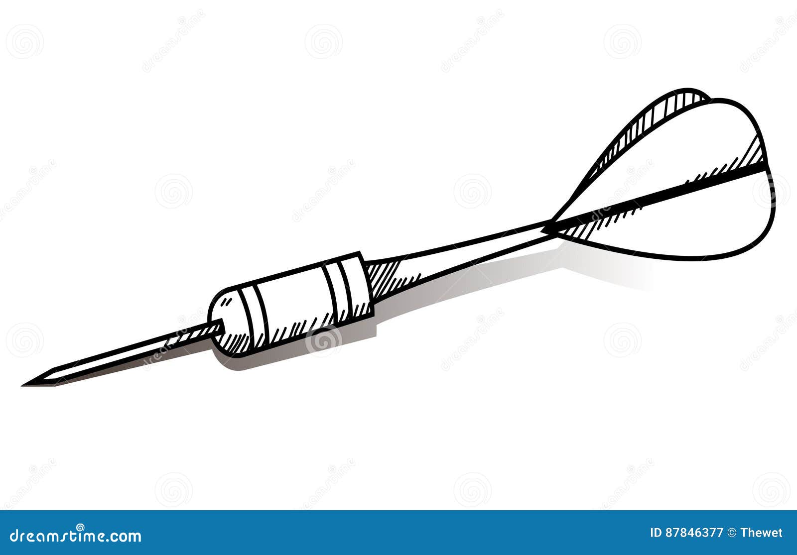 Dart Arrow Target Hand Drawing Stock Illustration - Illustration of ...
