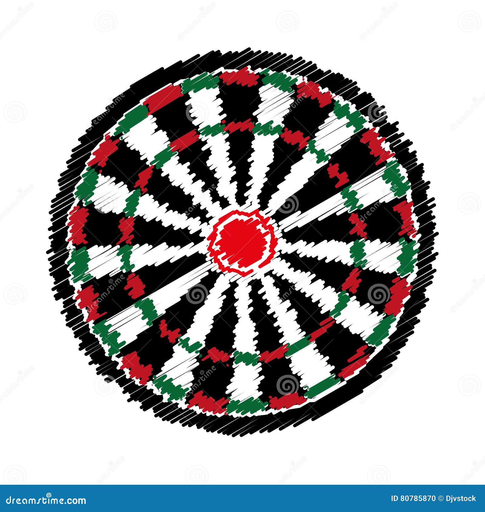 Dart board game stock vector. Illustration of doodle - 80785870