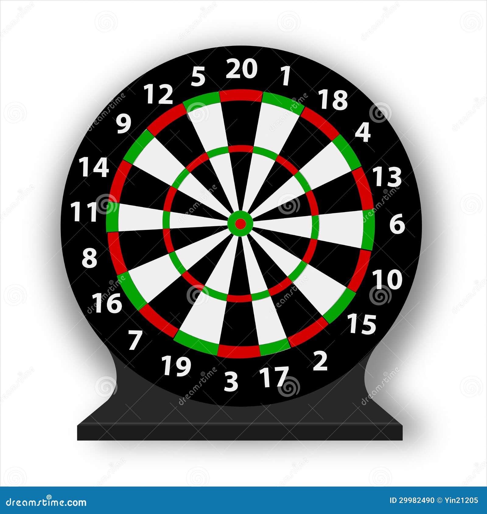 Dart board stock vector. Illustration of casino, game - 29982490