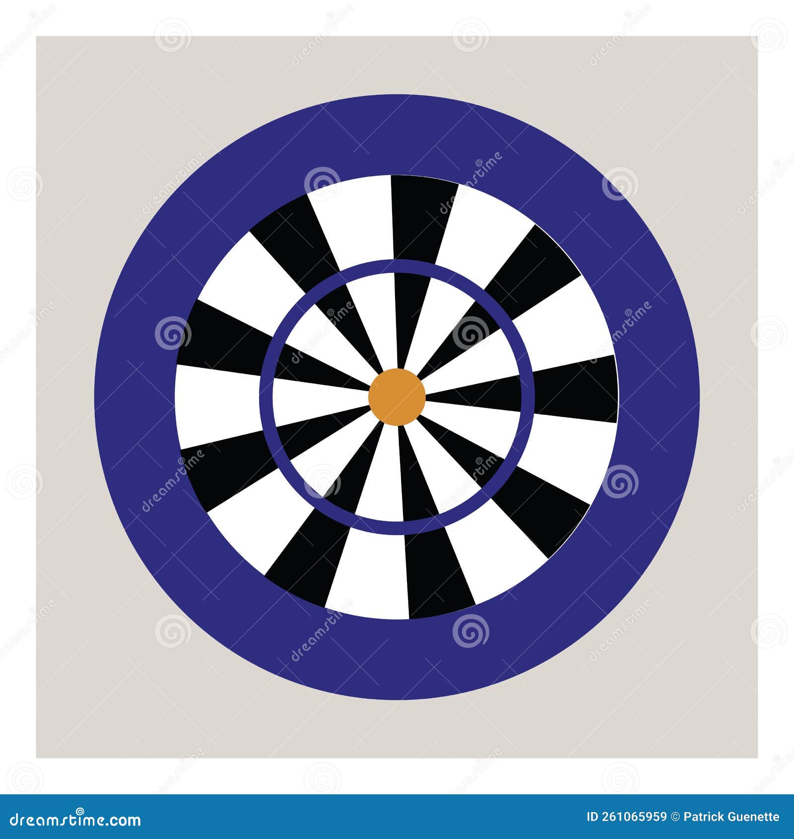 Dart board, icon stock vector. Illustration of game - 261065959