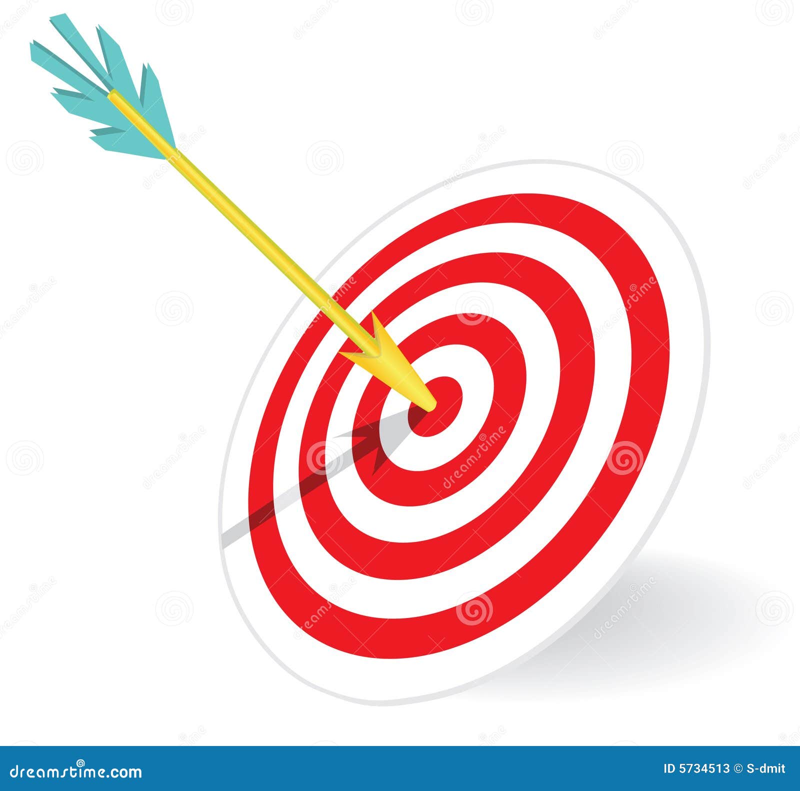 Dart In The Center Of A Dartboard Stock Vector Illustration Of