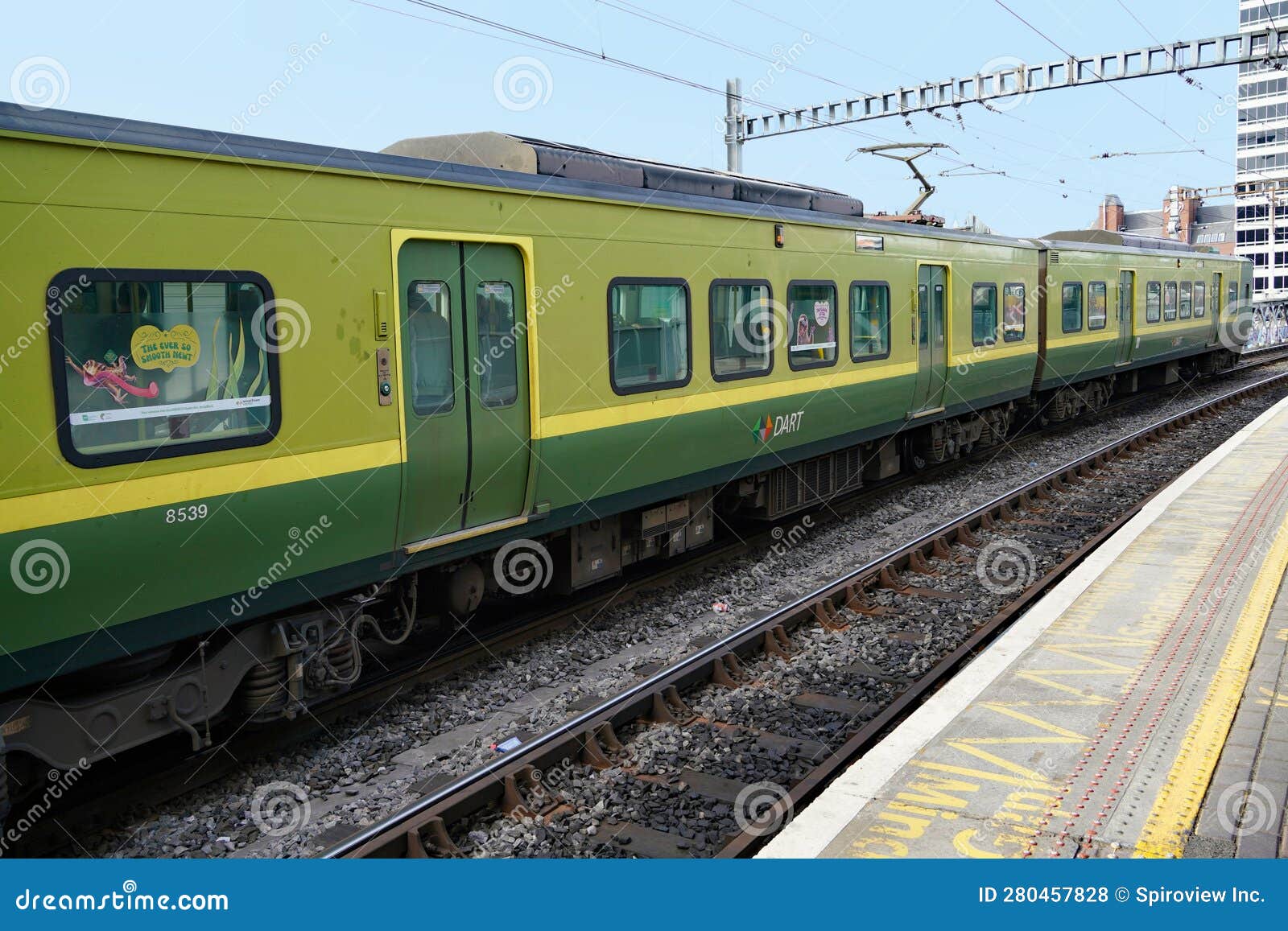 DART commuter train editorial stock photo. Image of train - 280457828