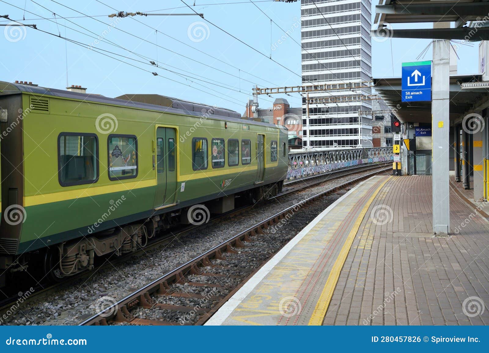 The Dart Electric Rail Train In Dublin Connolly Station On The Outward ...