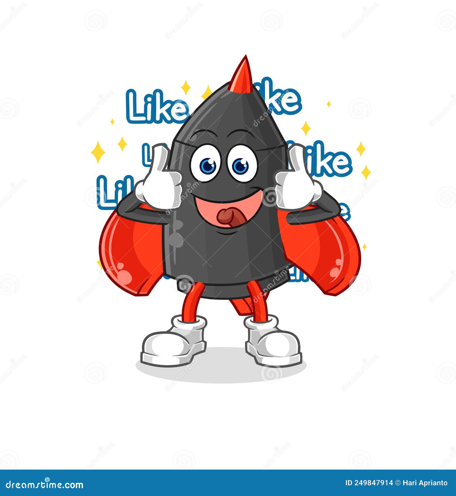 Dart Da Muchos Me Gusta. Vector De Dibujos Animados Ilustración del ...