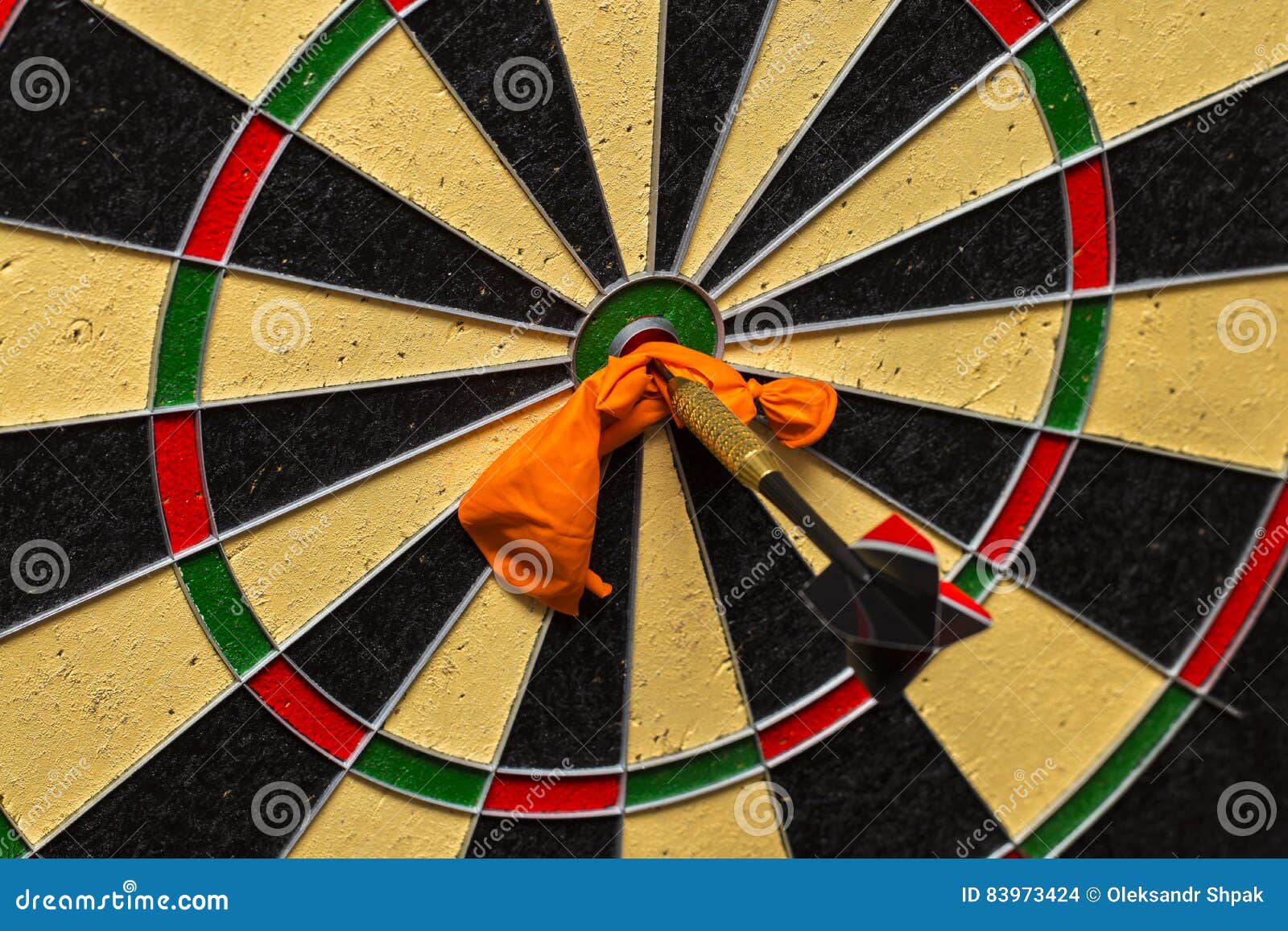 Dart a Dart Hits the Target and Breaks the Balloon Stock Photo - Image ...