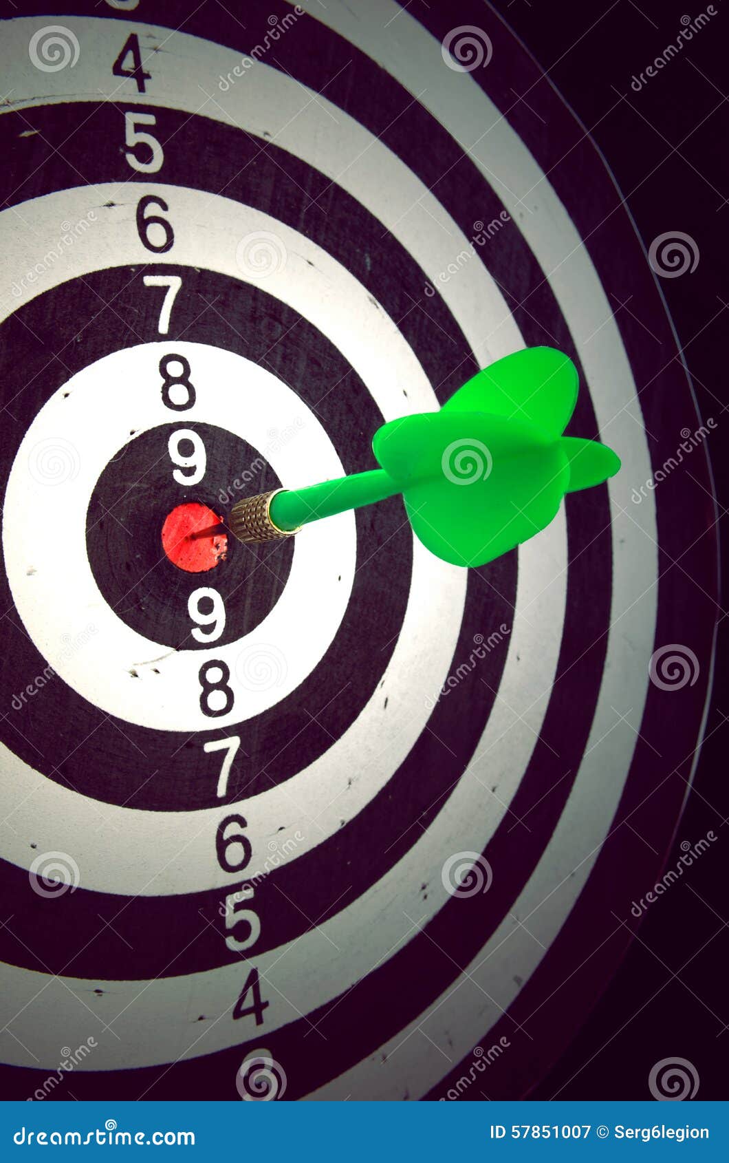 Dart in Darts Target Against a Dark Background Stock Image - Image of ...