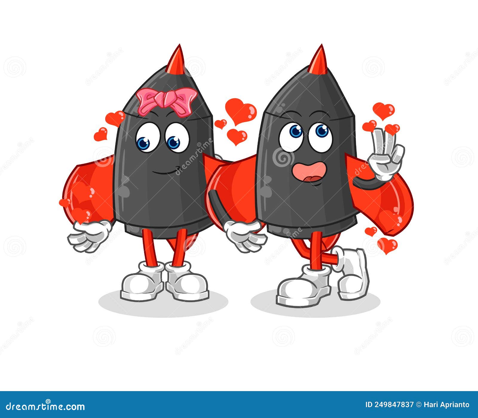 Dart Dating Cartoon. Character Mascot Vector Stock Illustration ...