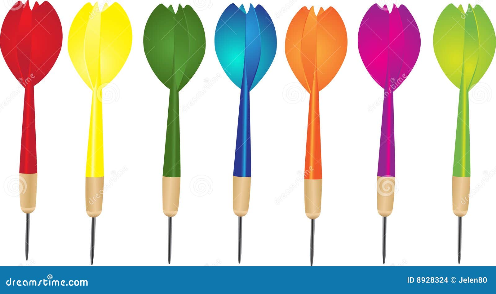 Dart, different color stock vector. Illustration of plastic - 8928324