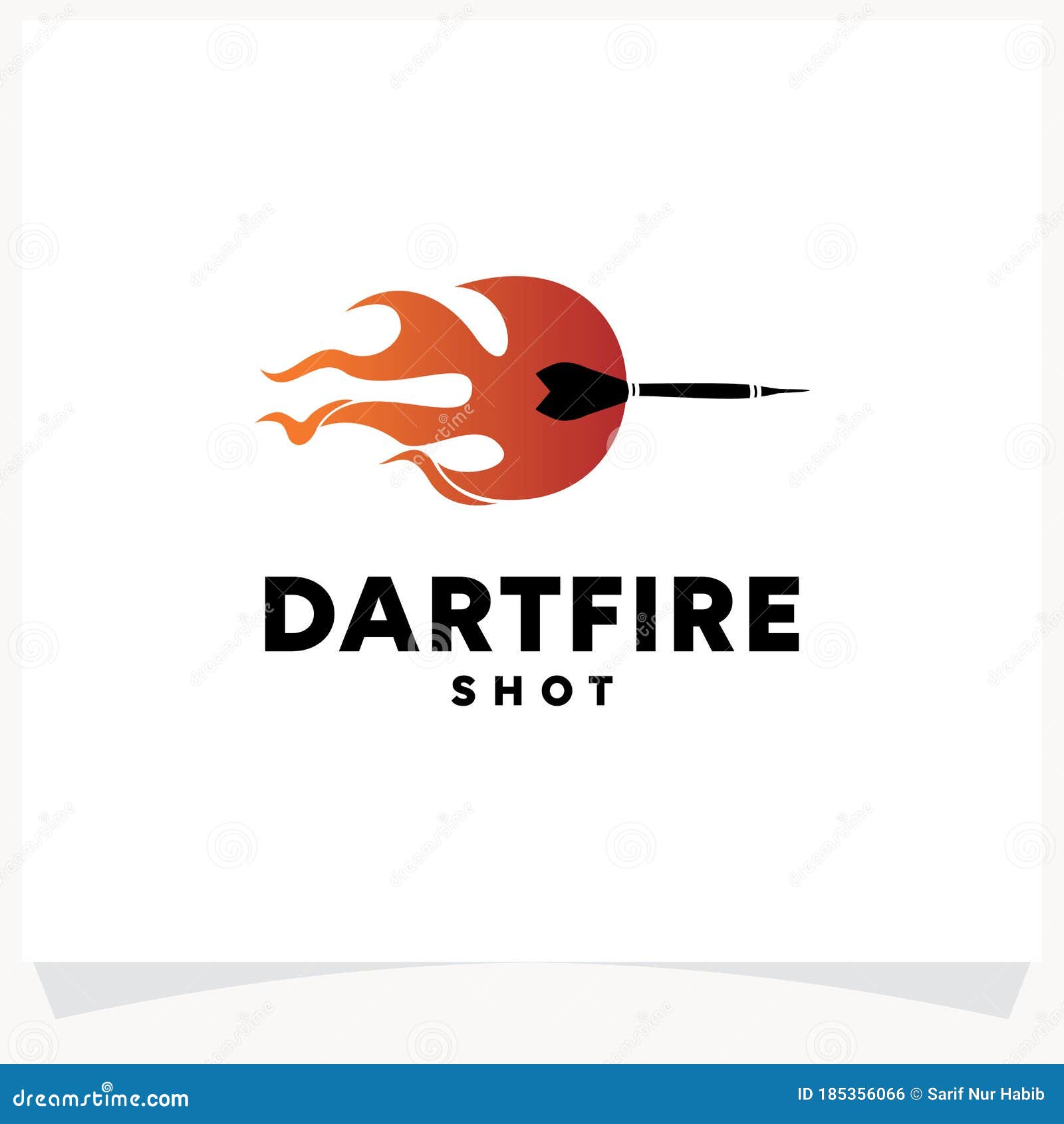 Dart Fire Logo Design Template Stock Vector - Illustration of heat ...