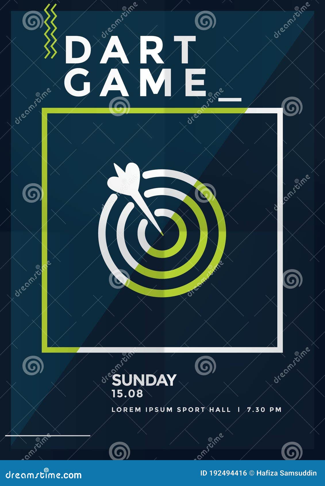 Dart Game Poster Design. Vector Illustration Decorative Design Stock ...
