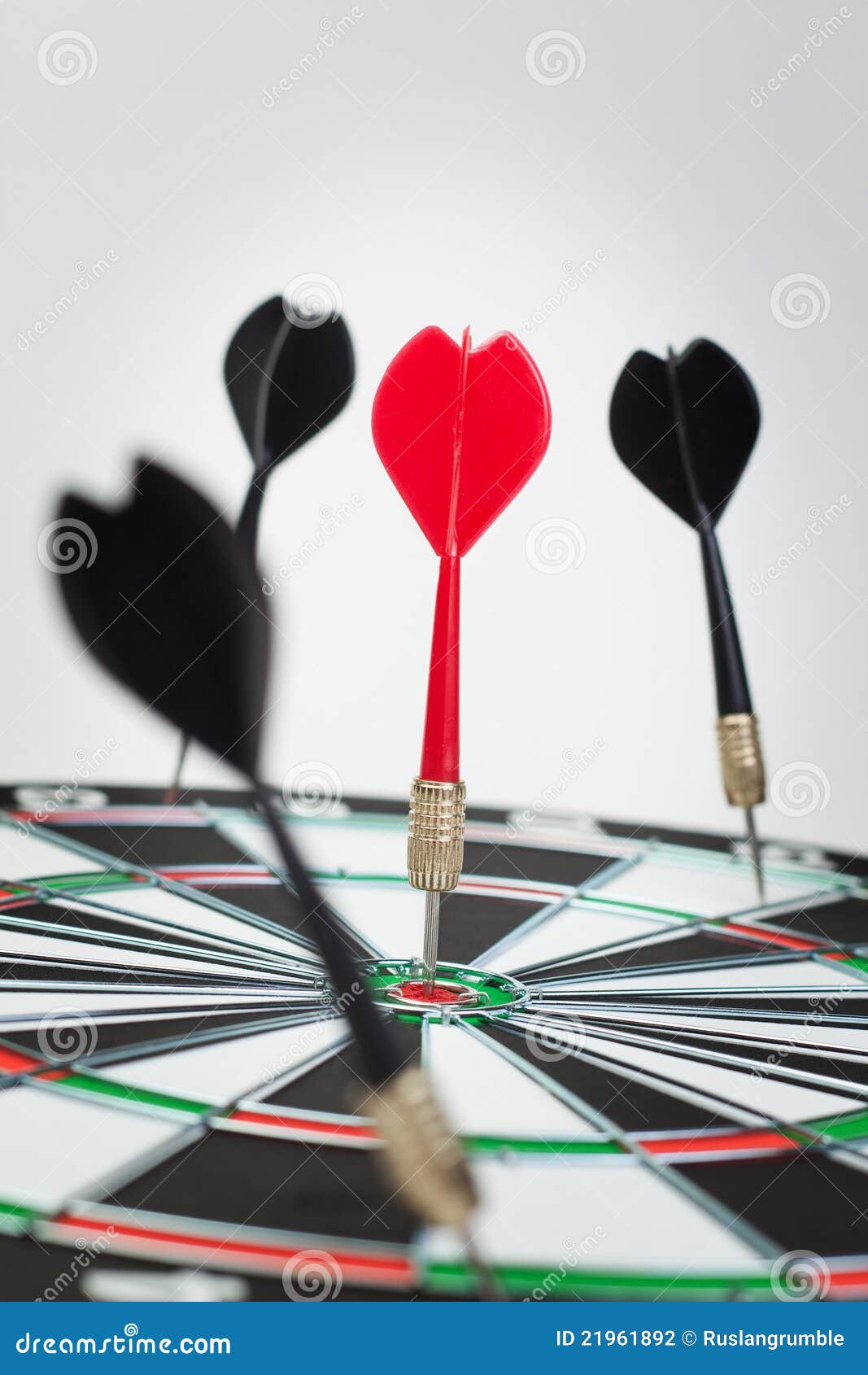 Dart Hit the Centre of Target Stock Photo - Image of play, concept ...