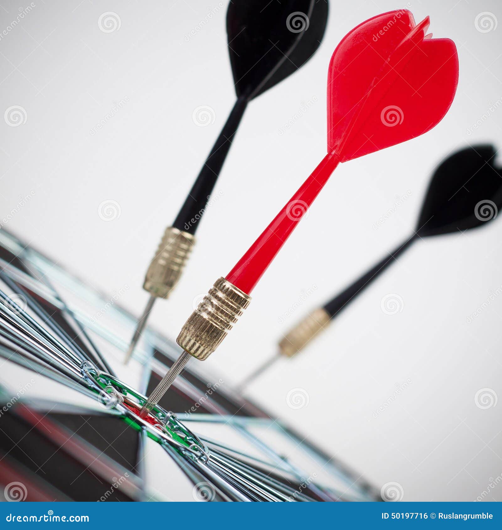 Dart Hit the Dead Centre of Target Stock Photo - Image of background ...