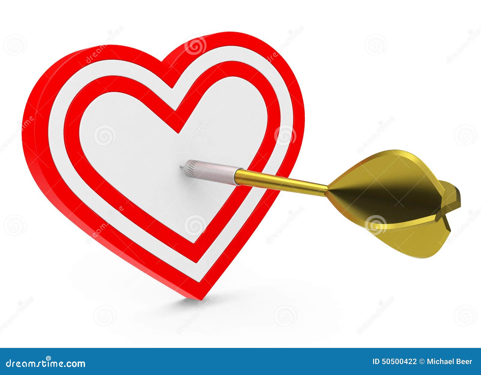 Dart hits heart stock illustration. Illustration of kiss - 50500422