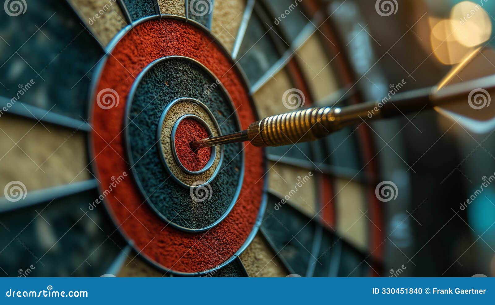 Dart is Hitting the Center of a Target on a Dartboard, Symbolizing ...
