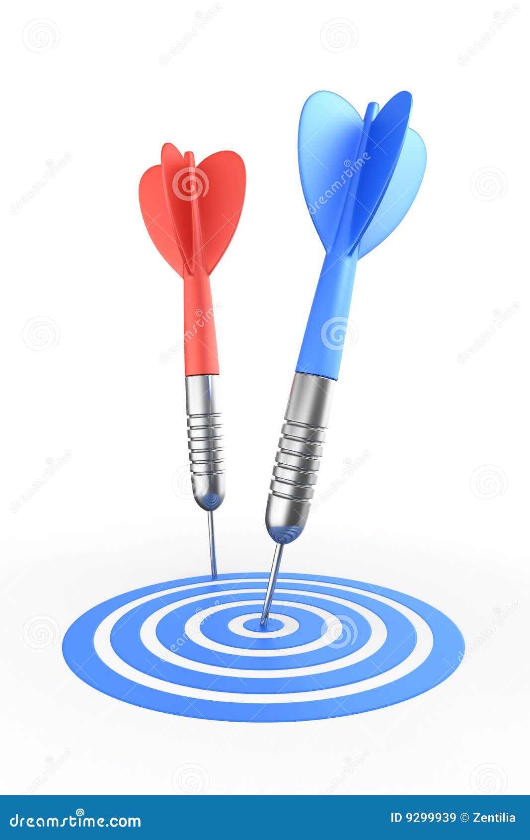 Dart Hitting Target and One Missing Stock Illustration - Illustration ...